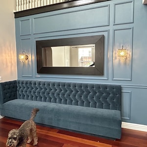 Vertical Channel Tufted Booth, Upholstered Banquette With Back ...