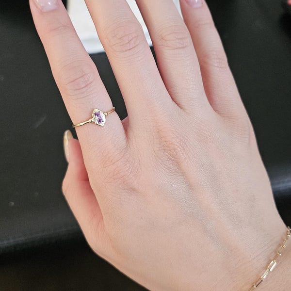 14K Solid Gold Ruby Ring, Oval Cut Half Eternity Ruby Ring, Stackable Natural Genuine Ruby Ring ...