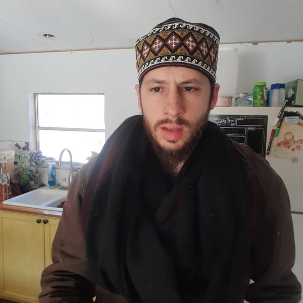 Hand Embroidered Hat,skufia, Fabric Hat, Embroidered Hat, Georgian ...