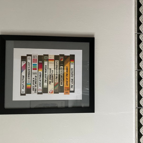 Personalised Retro Video Tape Print / Poster - Add Your Favourite ...