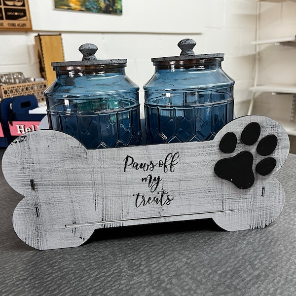 Dog Bone Treat Box SVG | Dog Toy Storage Box Laser Cut File | Paw Print ...