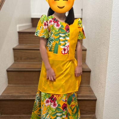 KIDS FILIPINIANA DRESS Floral Patadyong Philippine National Costume ...