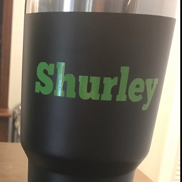 Vinyl Name Decal - Name Decal for Yeti Cup, Name Label, Yeti Rambler ...