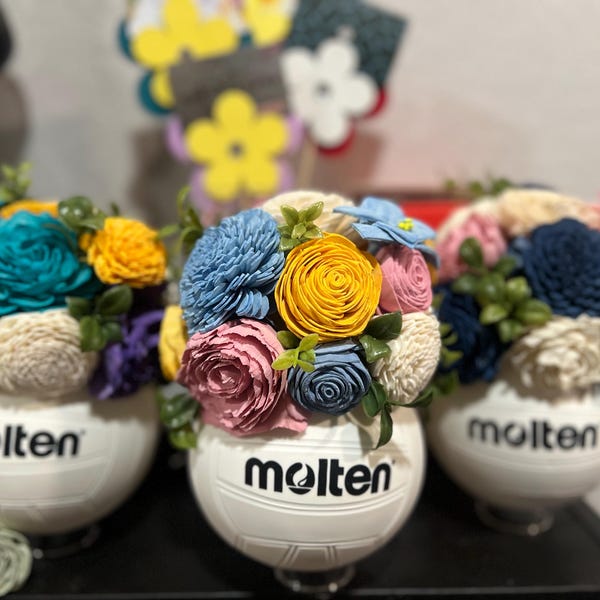 Made-to-order Wood Flower Volleyball Bouquet - Etsy