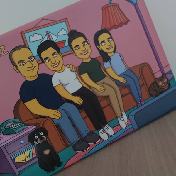 SALE!!! Simpsons Portrait for Him - Christmas Gifts - Custom Family ...