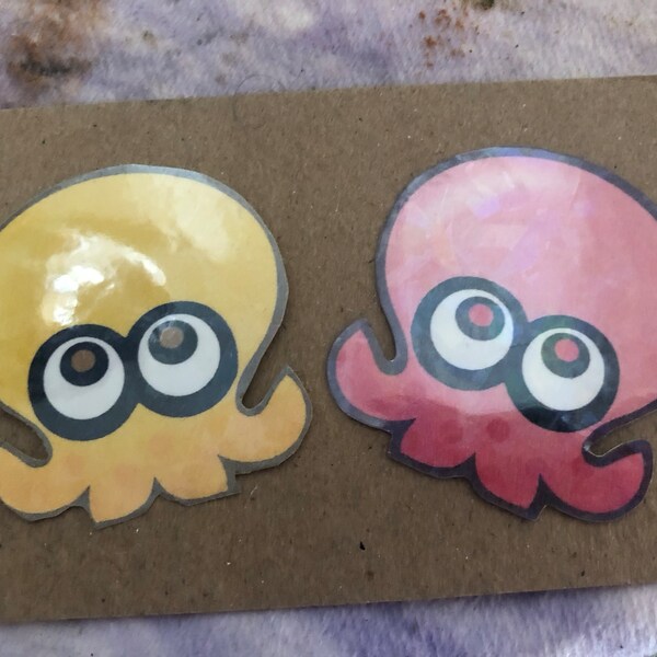 Splatoon All Basic Colors + Sanitized Squid/octo Crystal Stickers - Etsy