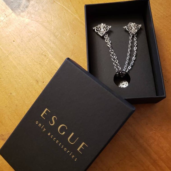 Handmade Gold Chain Jacket Brooch, Lapel Chain Pin, Men's Women's ...