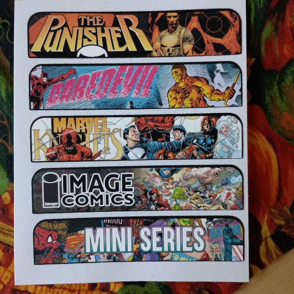 Custom Comic Books Divider Labels, Comic Labels, Comic Stickers ...