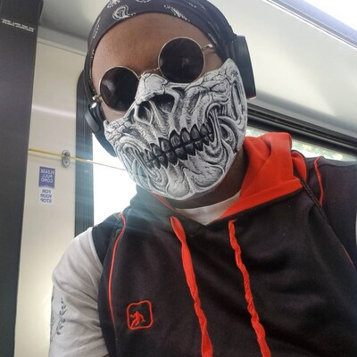 Skull Skeleton Motorcycle Mask for Rider Paintball Airsoft Gun Demon ...