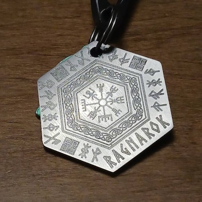 Nordic Viking Dog Tag, Norse Viking Runes Keyring, Tribal Celtic Aztec ...