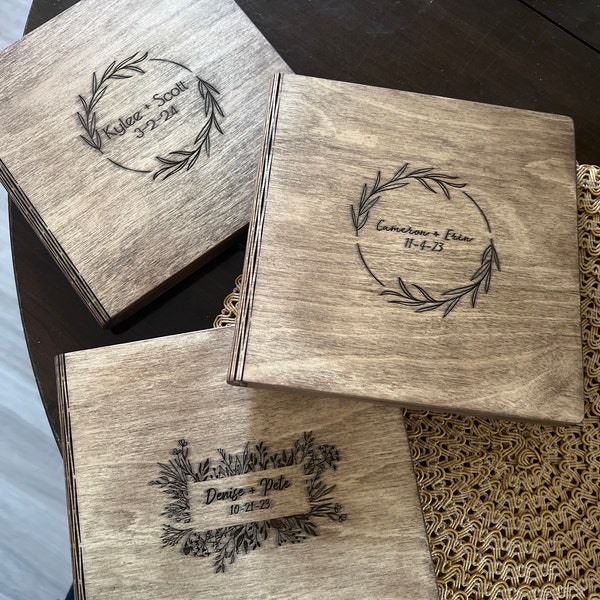 Wooden Photo Box 4x6(15x10) Wedding Box With USB 3.0 | Personalized Box ...