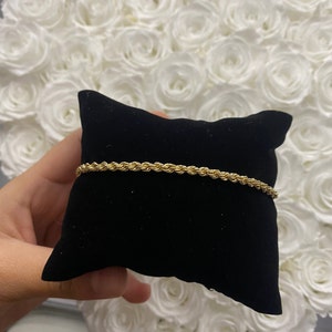 10K Gold Rope Chain Gold Rope Chain Bracelet 3mm 3.6mm 4mm - Etsy