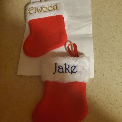 Personalized Mini Christmas Stockings, Plush Traditional Mini Stocking ...