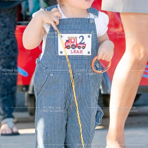 Personalized Conductor Outfit, Toddler Boy Train Overalls, Boy Engineer ...