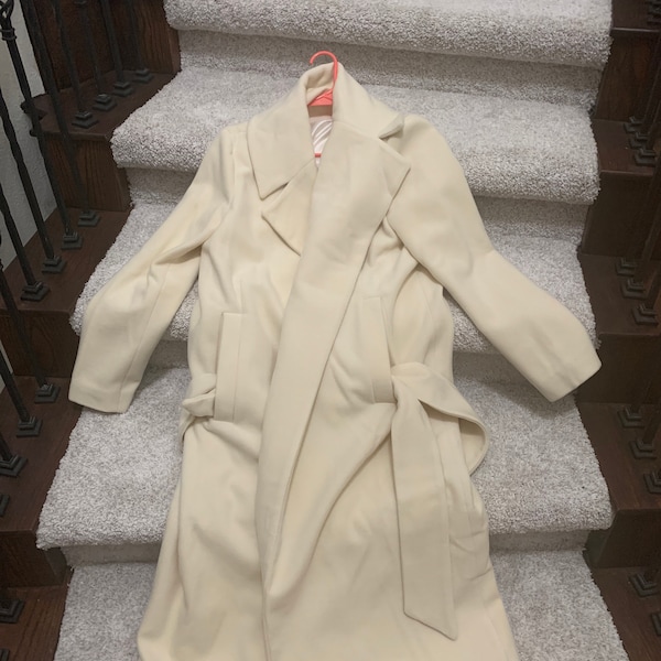 Long off White Wool Coat by Nikkaplace, Old Money Style Clothes, Maxi ...