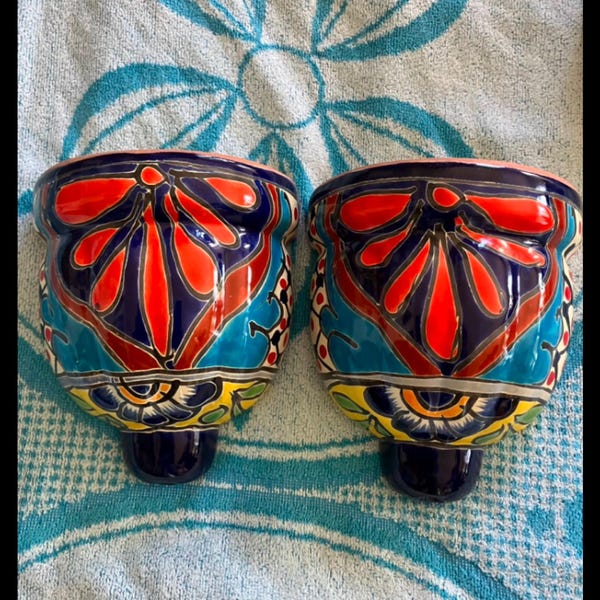 7 Multicolor Talavera Knobs - Etsy