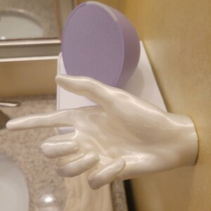 Wall Mounted Hand Hook, Grabbing, Male Gesture, Silk Blue, Matte Finish ...