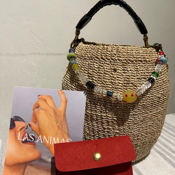 Mosaic Bag Charm | Handmade Beaded Bag Charm With Vintage Beads ...