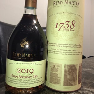 Birthday Custom Label 1738 Cognac Custom Label Personalized - Etsy