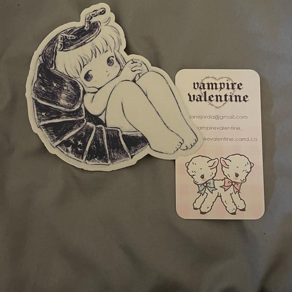 Bug in a Ball Sticker | Creepy Cute Isopod Girl Art on Waterproof Vinyl ...