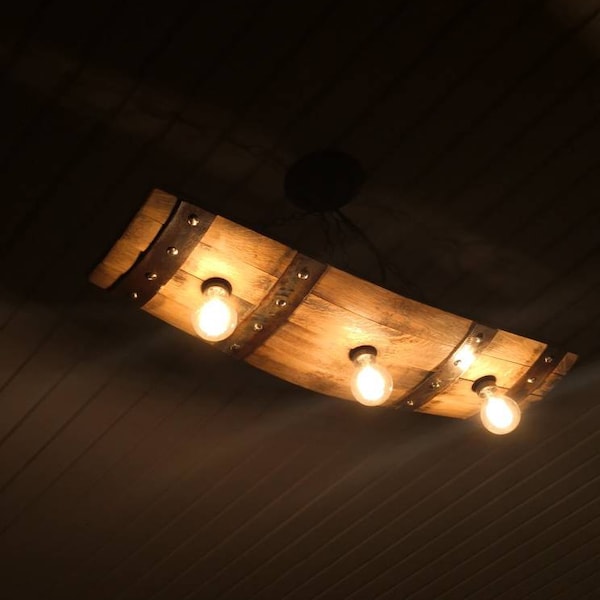 Rustic Ceiling Lights - Wine Barrel Pendant Light - Wine Room and ...
