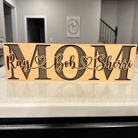 Mom Sign With Kids Names, Personalized Gift for Mom, Mothers Day Gift ...