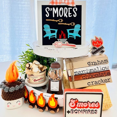 Mini Campfire Marshmallows Tin With Faux Marshmallows, Vintage ...
