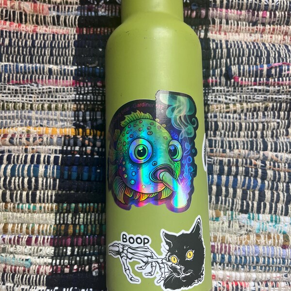 Gothic Hang in There Sticker, Dark Humor Metal Decal, Gothic Lettering ...