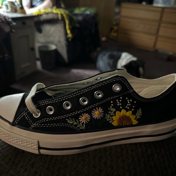 Custom Converse Low-top Converse Chuck Taylor 1970s Custom Embroidered ...