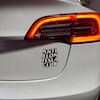 Anti Elon Tesla Club Die-cut STATIC CLING Vinyl Non-adhesive Window ...