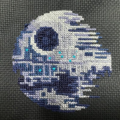 Geek Cross Stitch Pattern, Death Star Crossstitch PDF, Star Wars ...