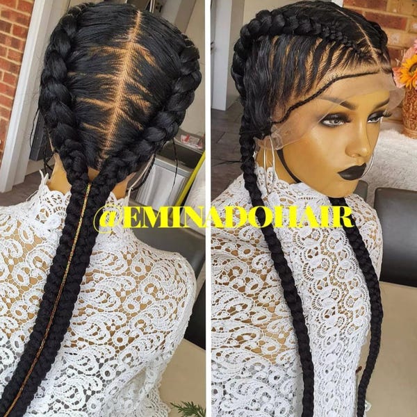 Pop Smoke Wig Knotless Braid Wig for Black Women Gift for Women Full ...