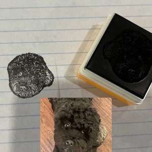 Custom Pet Stamp Self Inking-cat Dog Portrait Pre Inked Stamp ...