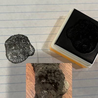 Custom Pet Stamp Self Inking-cat Dog Portrait Pre Inked Stamp ...