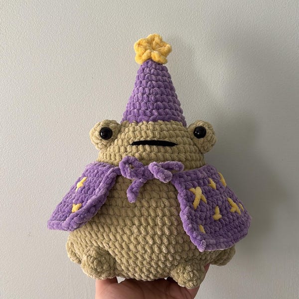 Jumbo Wizard Frog Crochet Pattern / Chunky Crochet Wizard Mage / US PDF ...