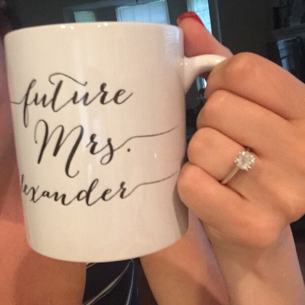 Future Mrs Mug - Future Mrs Cup - Engagement Gift - Engaged Mug ...