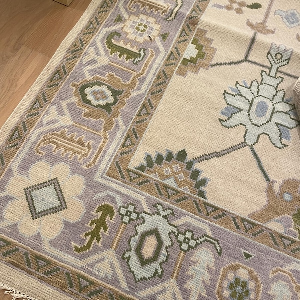 10X14 Blue, Beige, Green Oushak Rug Muted Multi Size 8x10/9x12/10x14 ...