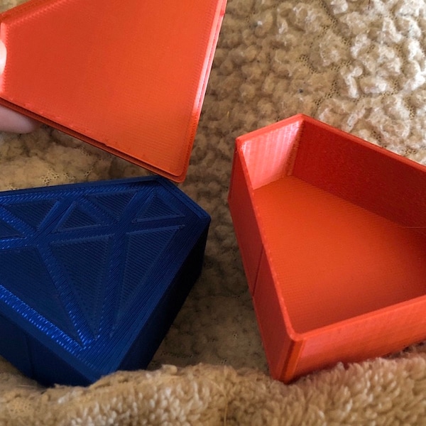 Diamond Shaped 3D Printed Box - Etsy