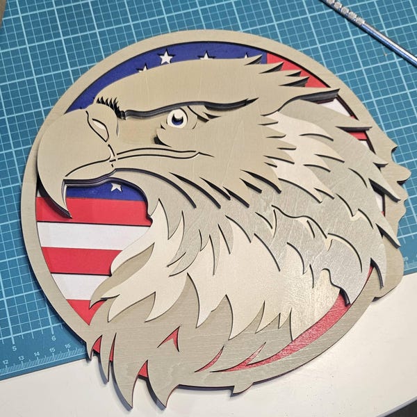 American Eagle Vector CNC Project – CAD Design for Plasma Cutting ...