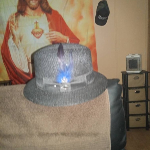 Black Fedora Lowrider Chicano Hat - Etsy