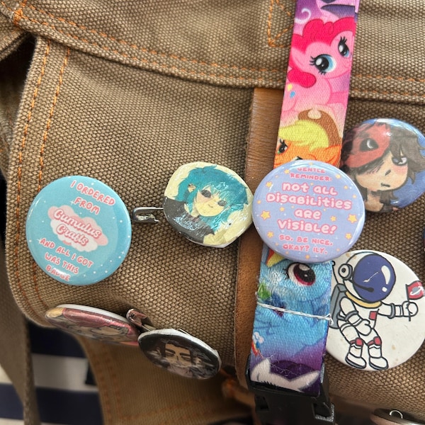 Not All Disabilities Are Visible Badge | Invisible Illness Button Pin ...