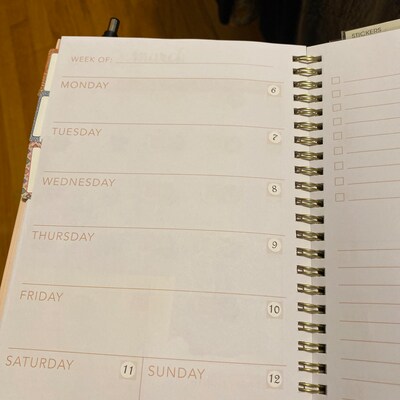 Blue Weekly Planner Stickers, Days of the Week Stickers, Journal ...