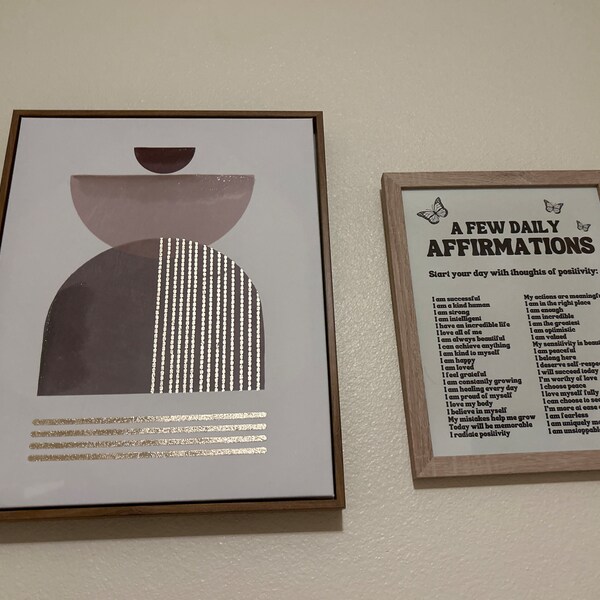 Daily Affirmations Wall Print, Aesthetic Room Decor, Daily Gratitude ...