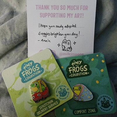 Golden Frog Hard Enamel Pin/tiny Frogs Collection Serotonin Delivery ...
