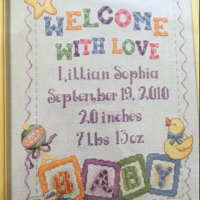 Cross Stitch Kit Bucilla Choo Choo Train Birth Record - Etsy