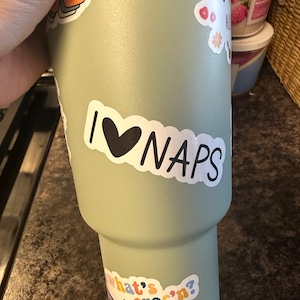 I Heart Naps Sticker, Funny Nap Stickers, I Need to Nap Laptop Decals ...