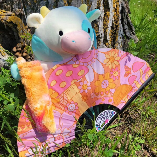 Groovy Disco Fan / Large Fan / Rave Accessories / Hand Fan / Rave Hand ...