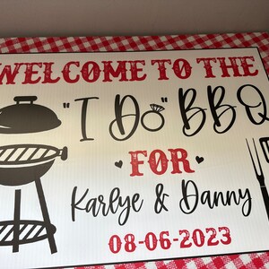 I Do BBQ Sign, I Do BBQ Decoration, BBQ Welcome Poster, Printed I Do ...