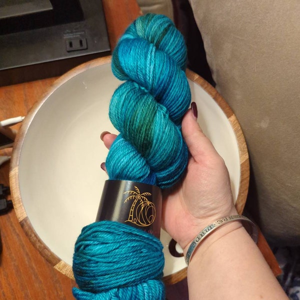 Dragonfly in Amber Blue, Gold, Yellow, White Merino Nylon Yarn ...