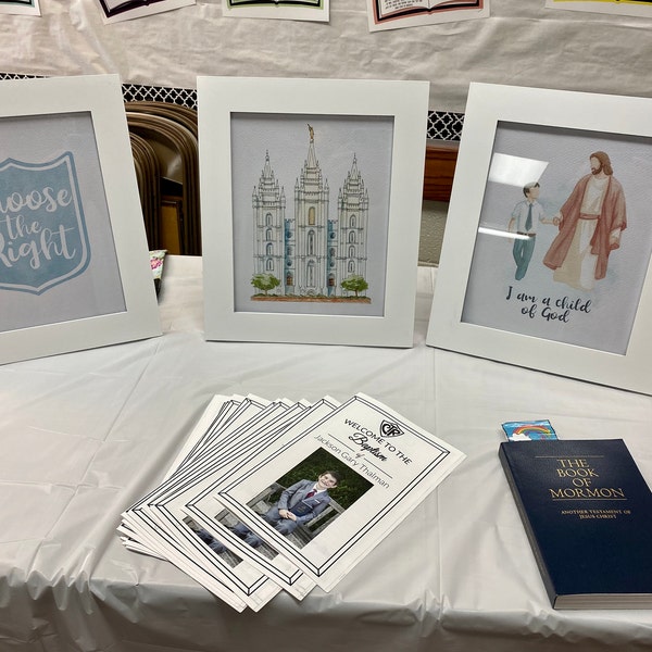 8x10 LDS Baptism Decor Prints, I Am a Child of God, LDS Temple, Baptism ...